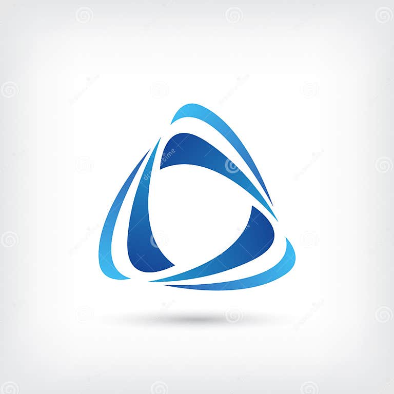 Blue Triangle Unity Abstract Logo Design Template Stock Vector ...