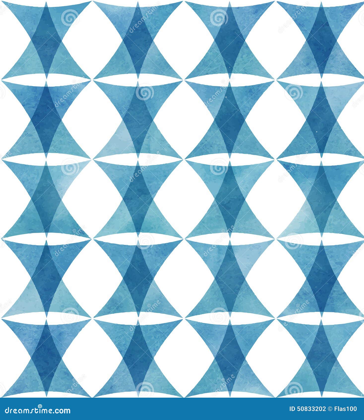 Blue Triangle Watercolor Pattern Stock Vector - Illustration of blue ...