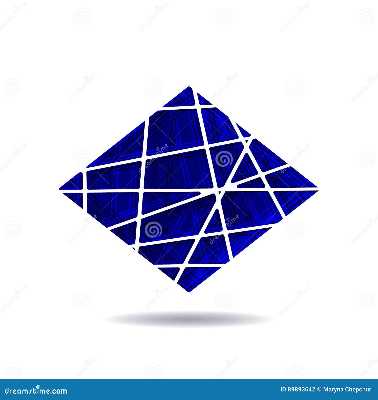 The Blue Triangle with White and Light Blue Stripes. Logotype ...