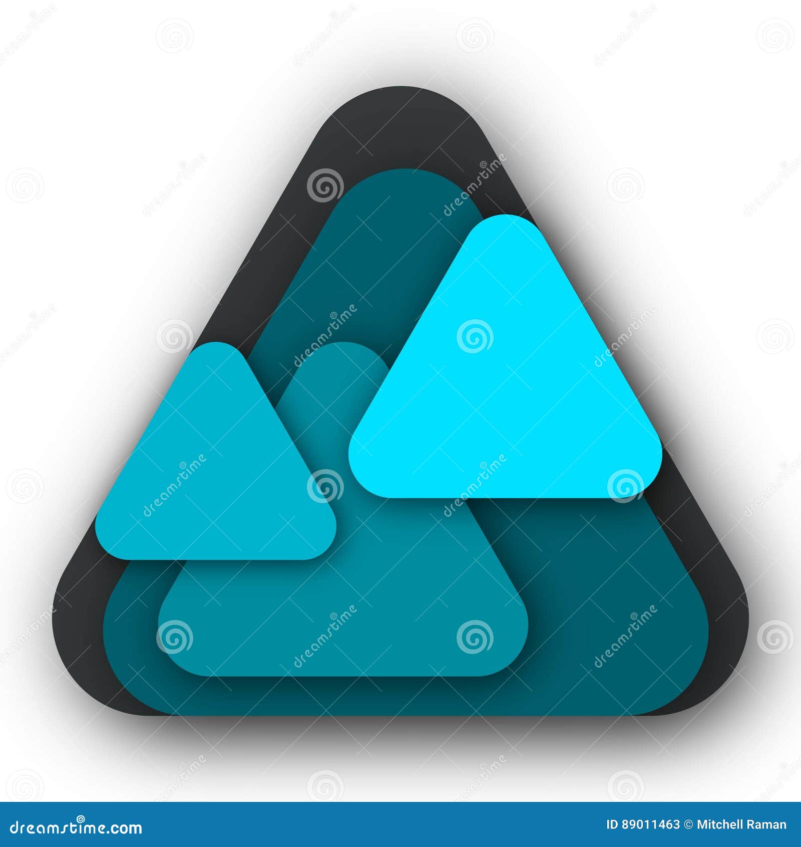 5 Blue Triangles Logo Idea Design Stock Vector - Illustration of black ...