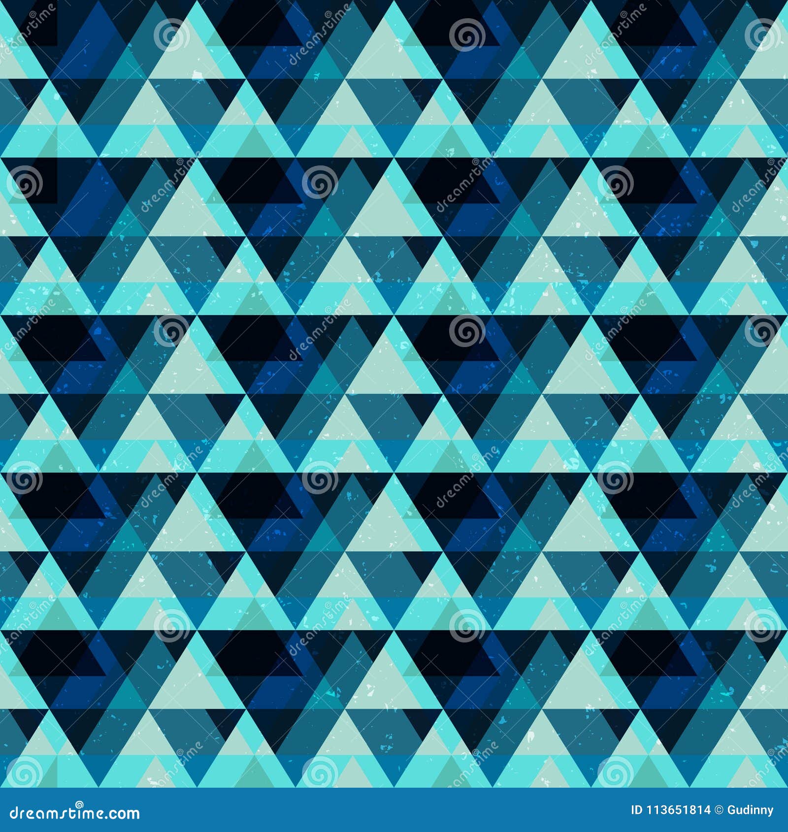 Blue Triangles Seamless Pattern Stock Vector - Illustration of bright ...