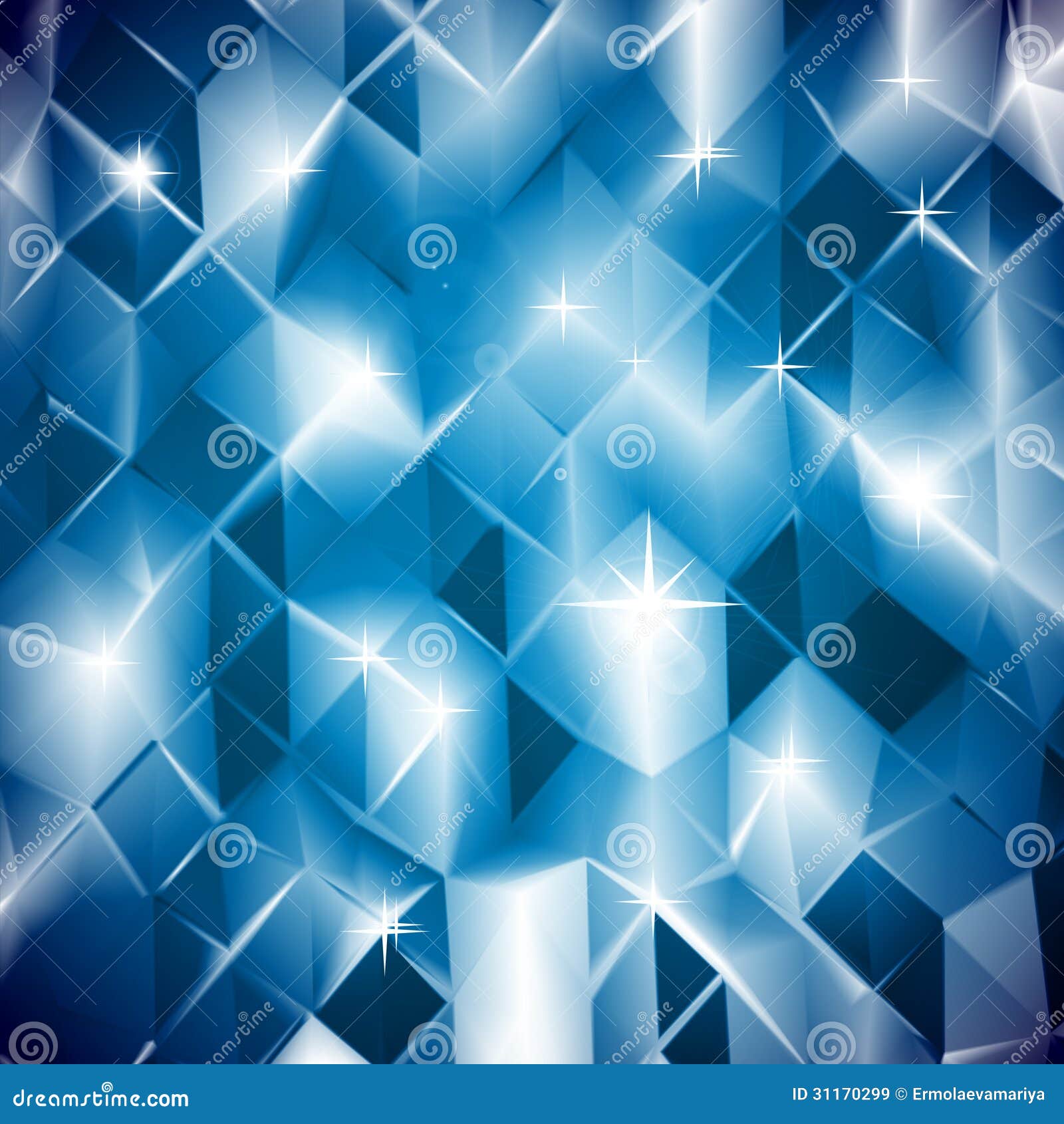 Blue Triangles. Vector Shine Background Stock Vector - Illustration of ...