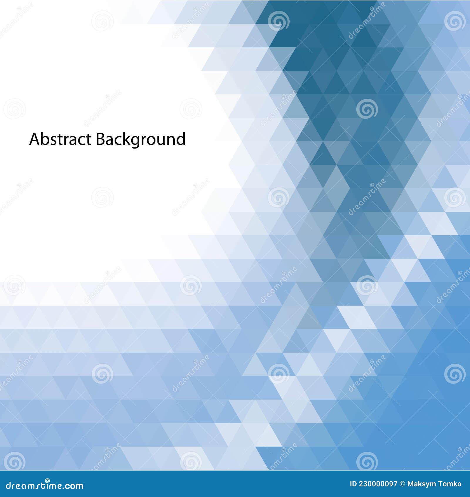 Blue Triangular Background. Modern Design Element. Presentation ...