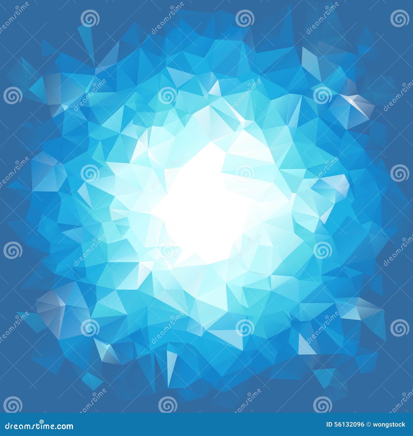 Blue Triangular Explosion in a Low Poly Style. EPS8 Vector Stock Vector ...