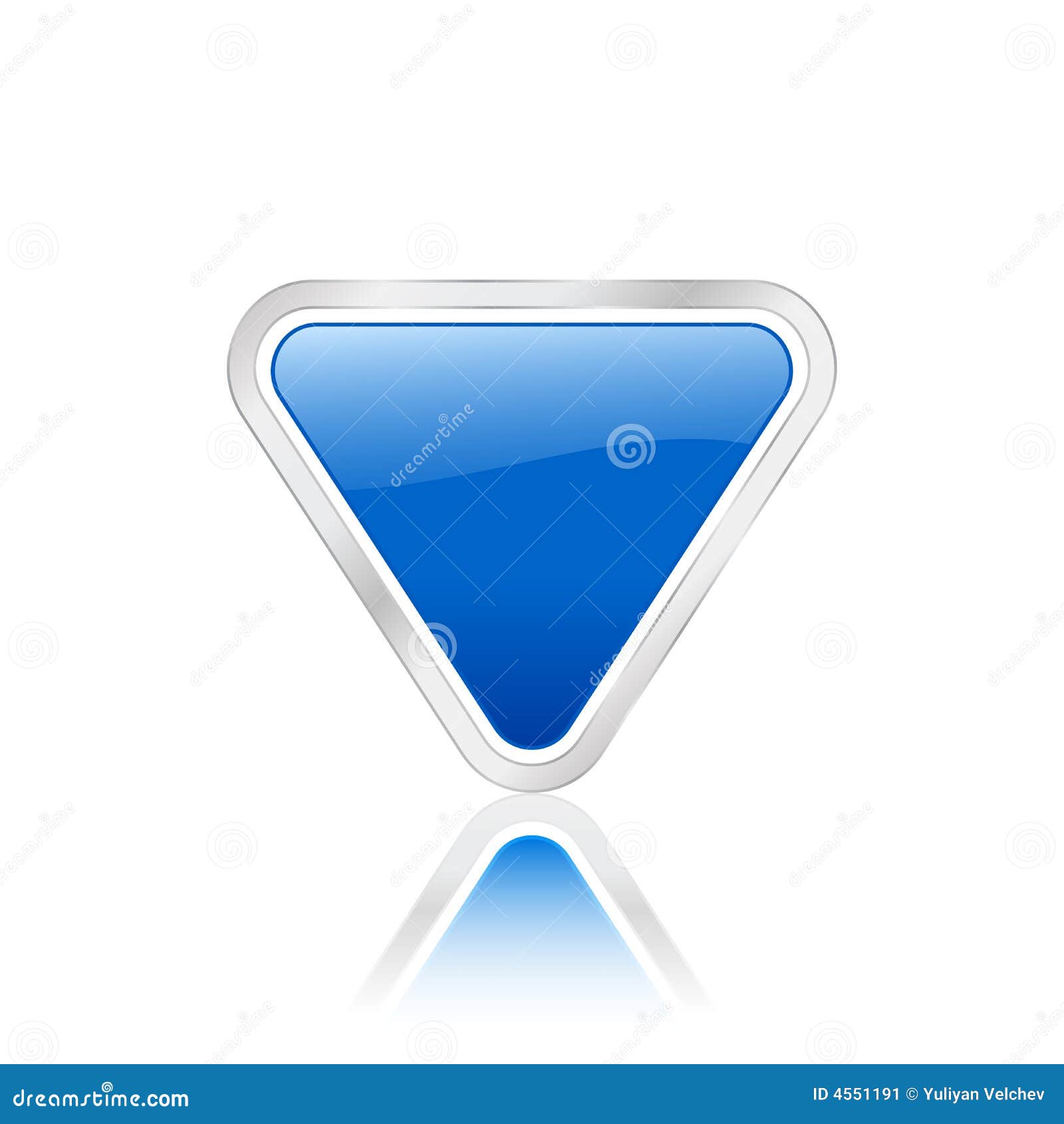 Blue Triangular Prism Basic Simple 3d Shape Isolated On White ...