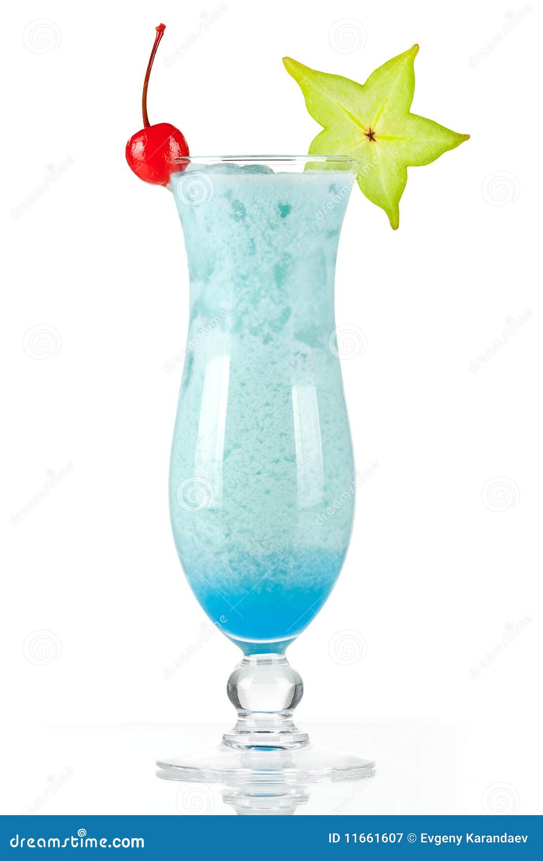 Blue Tropical Cocktail with Coconut Cream Stock Image - Image of ...