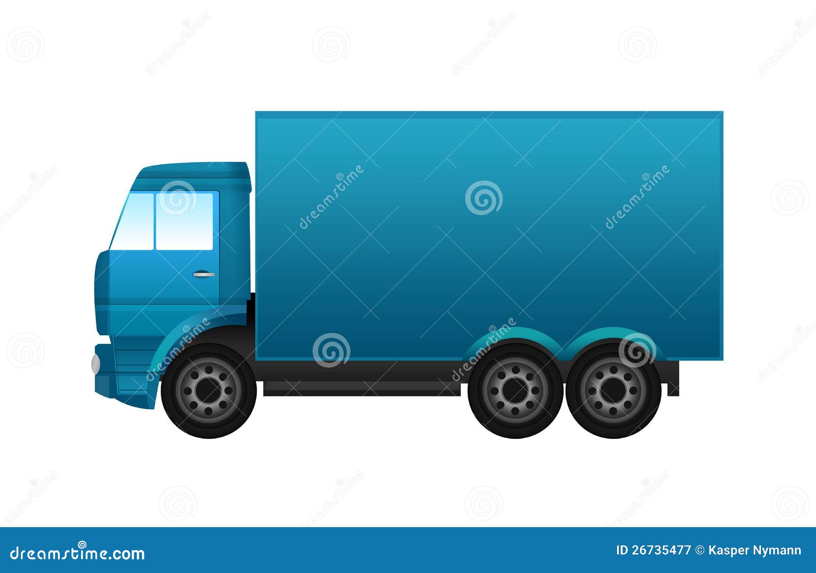 Blue truck stock illustration. Illustration of freight - 26735477