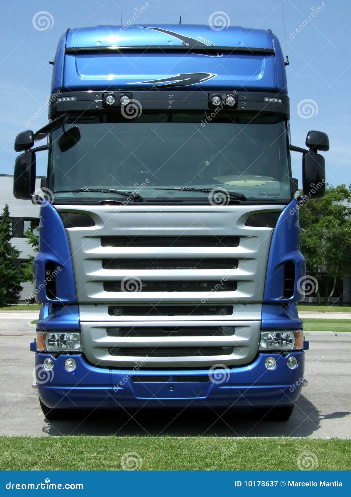 Blue truck face stock image. Image of hauler, shipping - 10178637