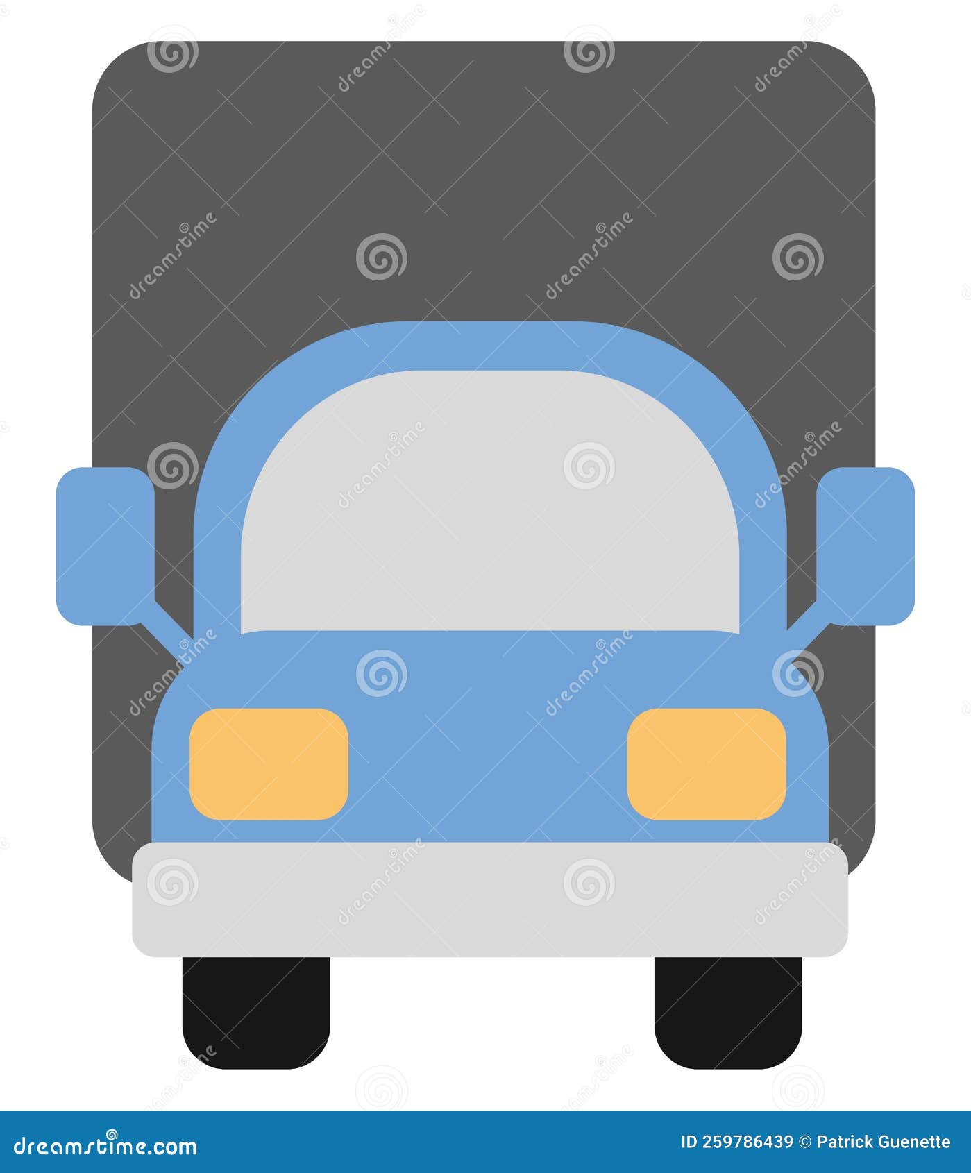 Blue truck, icon stock vector. Illustration of isolated - 259786439