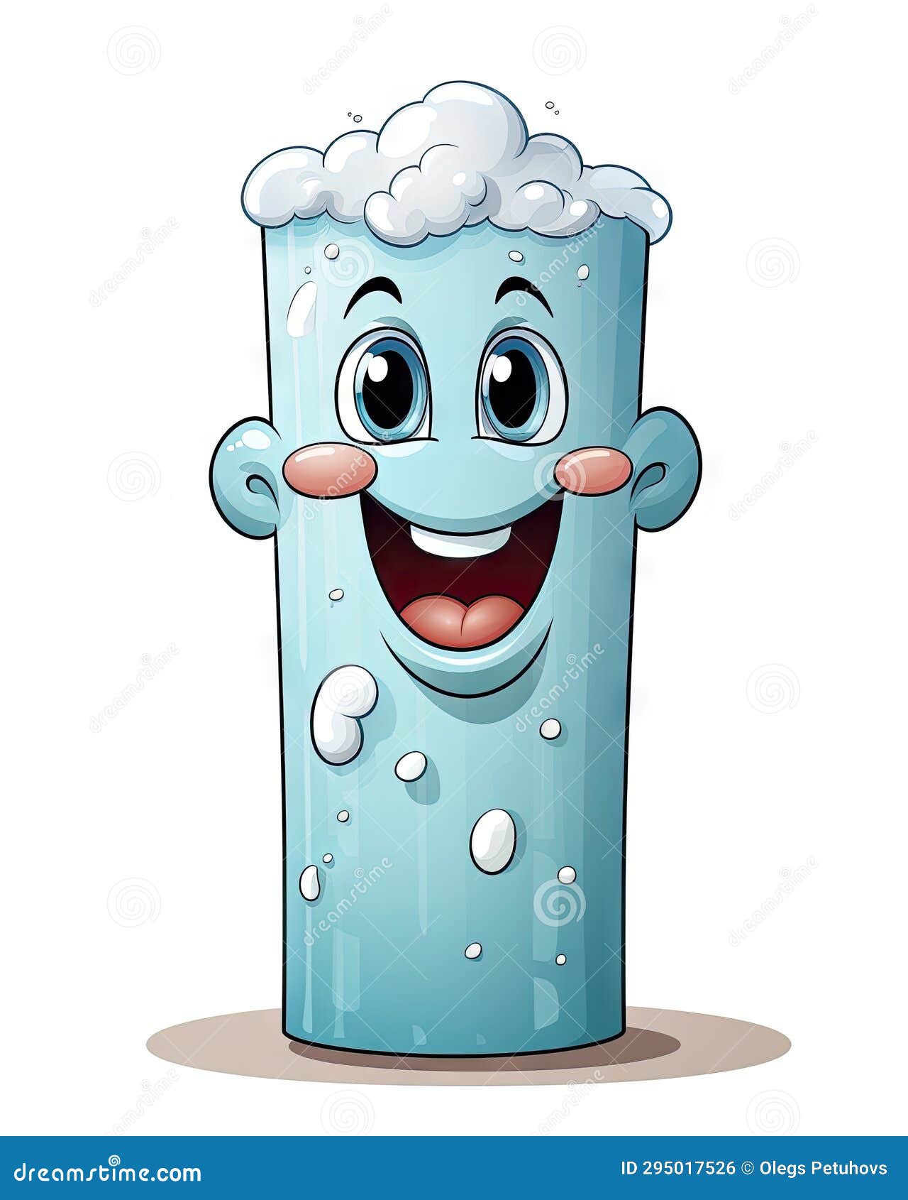 A Blue Tube with Bubbles and a Smiling Face with a Smile. Generative Ai ...