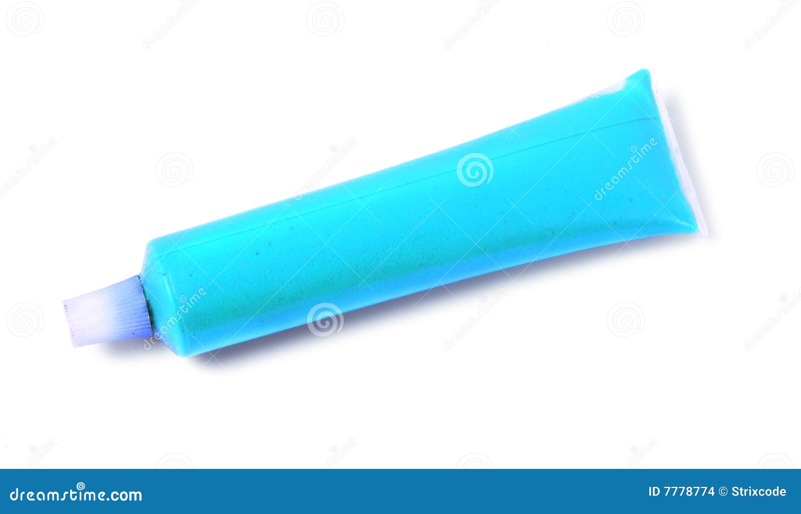 Blue tube of paint stock photo. Image of hobbies, white - 7778774