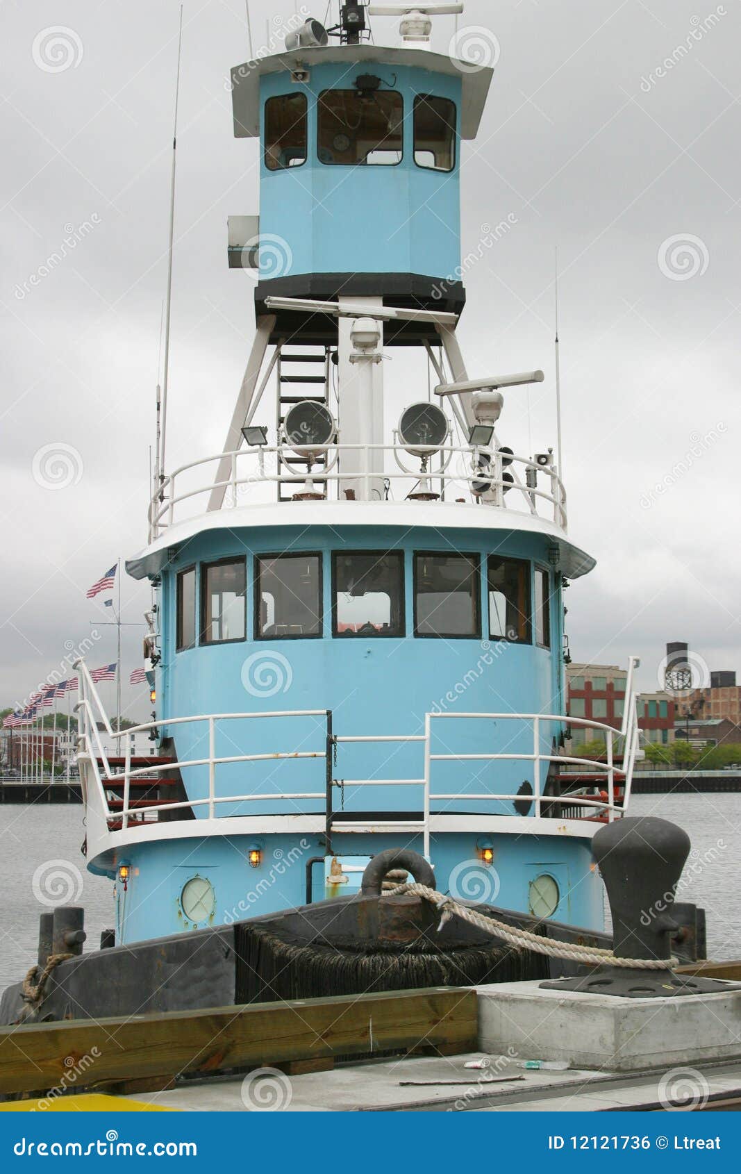 Blue Tug boat stock photo. Image of freight, travel, navigate - 12121736