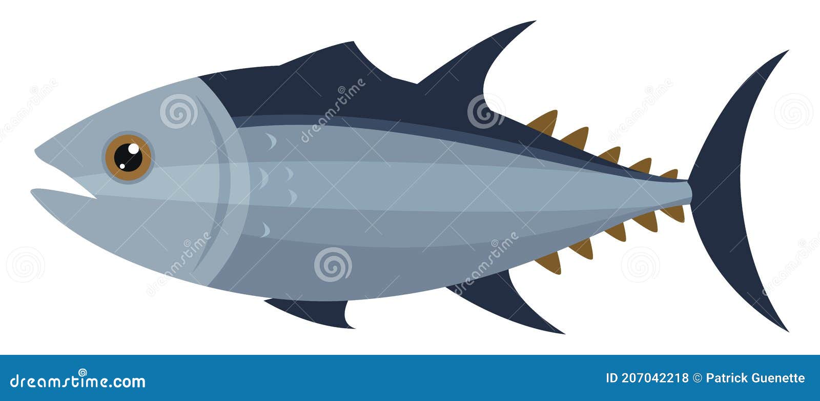 Blue Fin Tuna Jumping Royalty-Free Cartoon | CartoonDealer.com #12514466