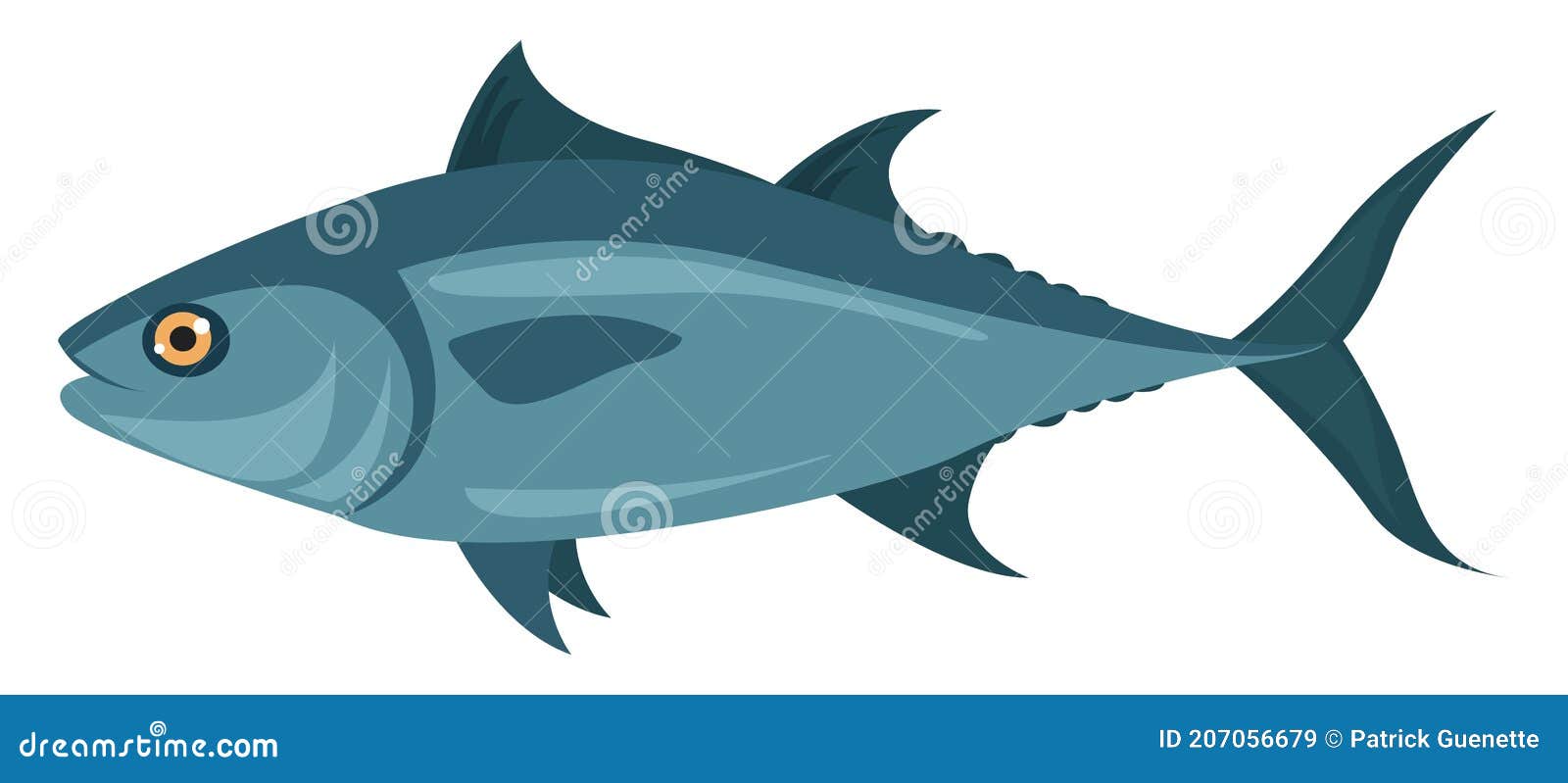 Blue Fin Tuna Jumping Royalty-Free Cartoon | CartoonDealer.com #12514466