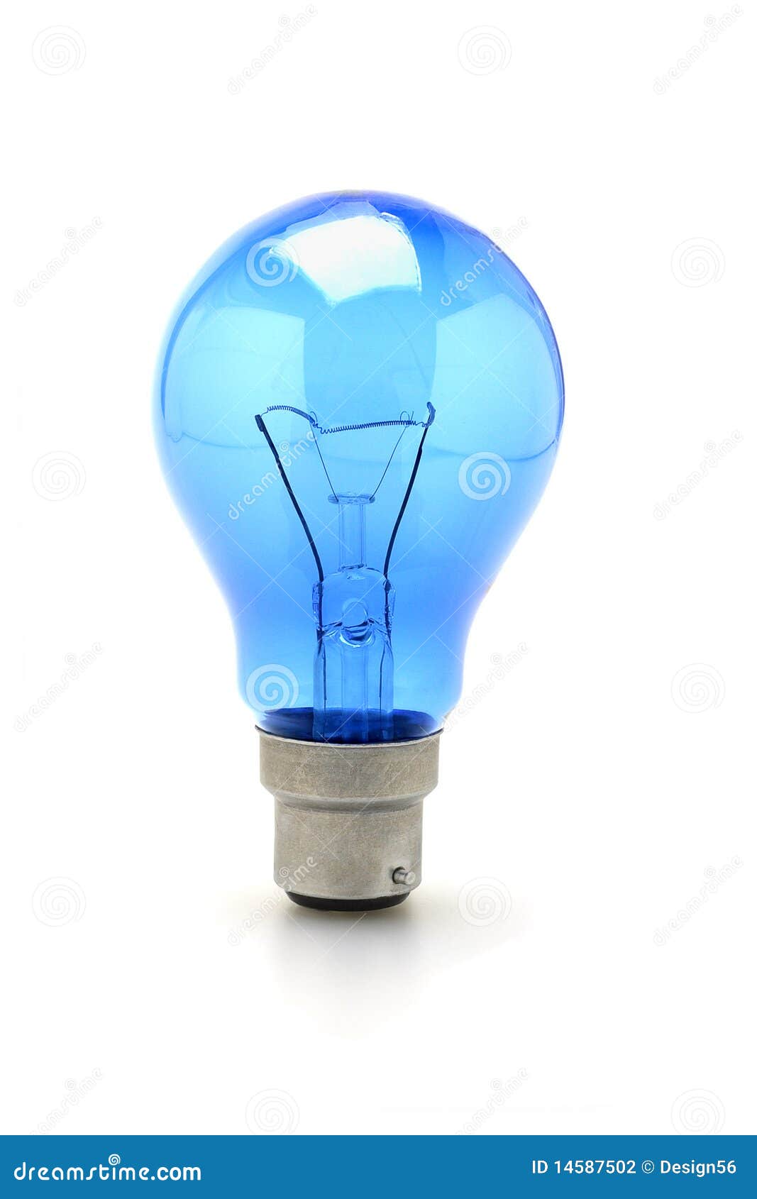 Blue Tungsten Light Bulb Stock Photography - Image: 14587502