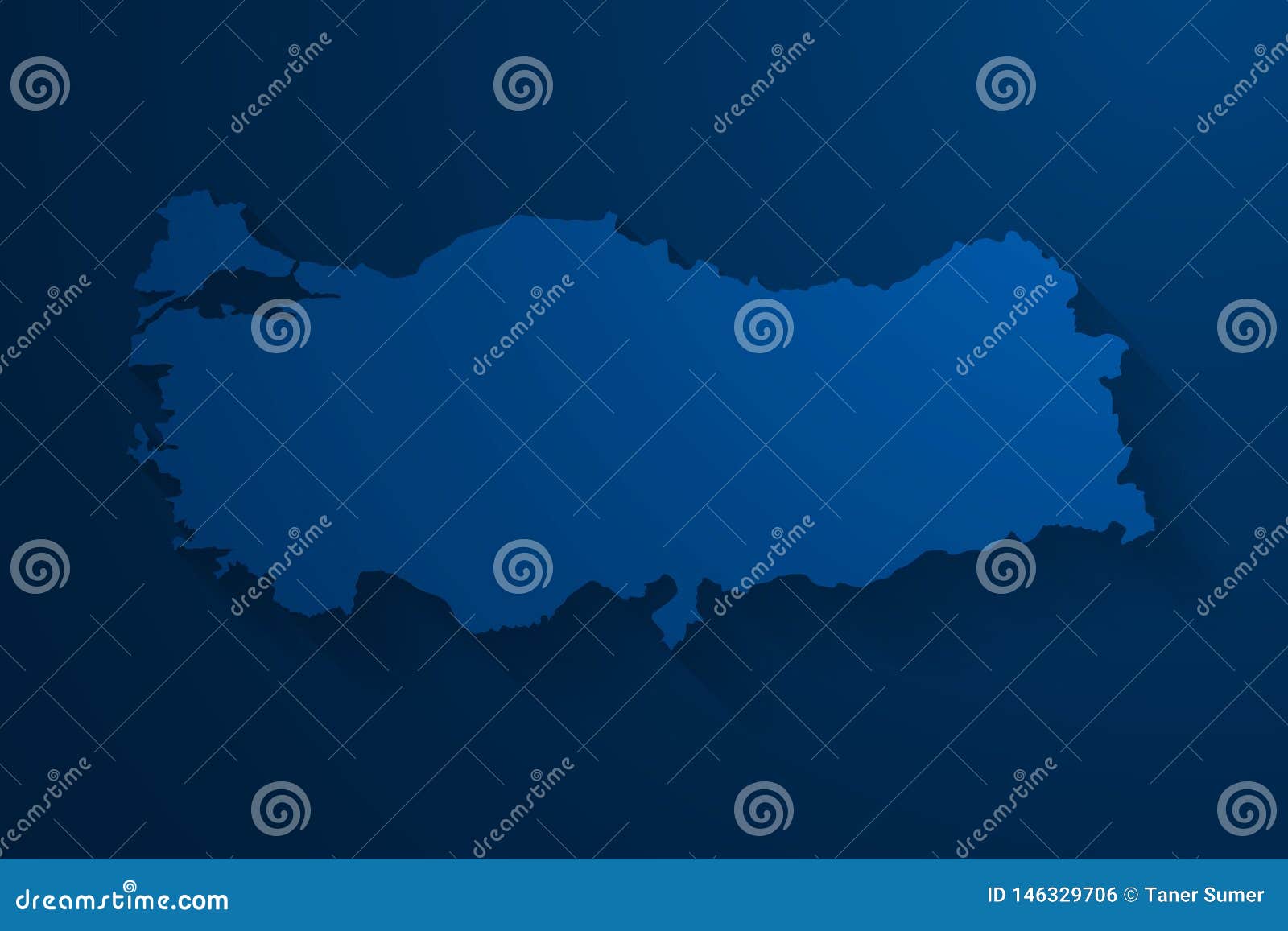 Blue Turkey Map Composition Concept with Blue Background, Vector Stock ...