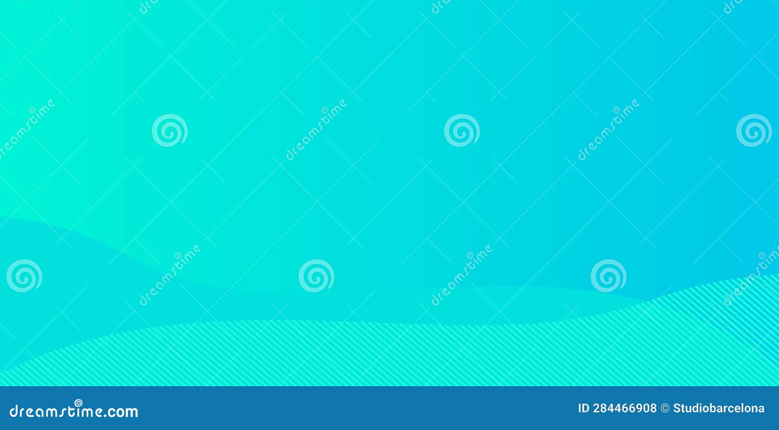 Blue Turquoise Abstract Banner Wavy Background Stock Vector ...