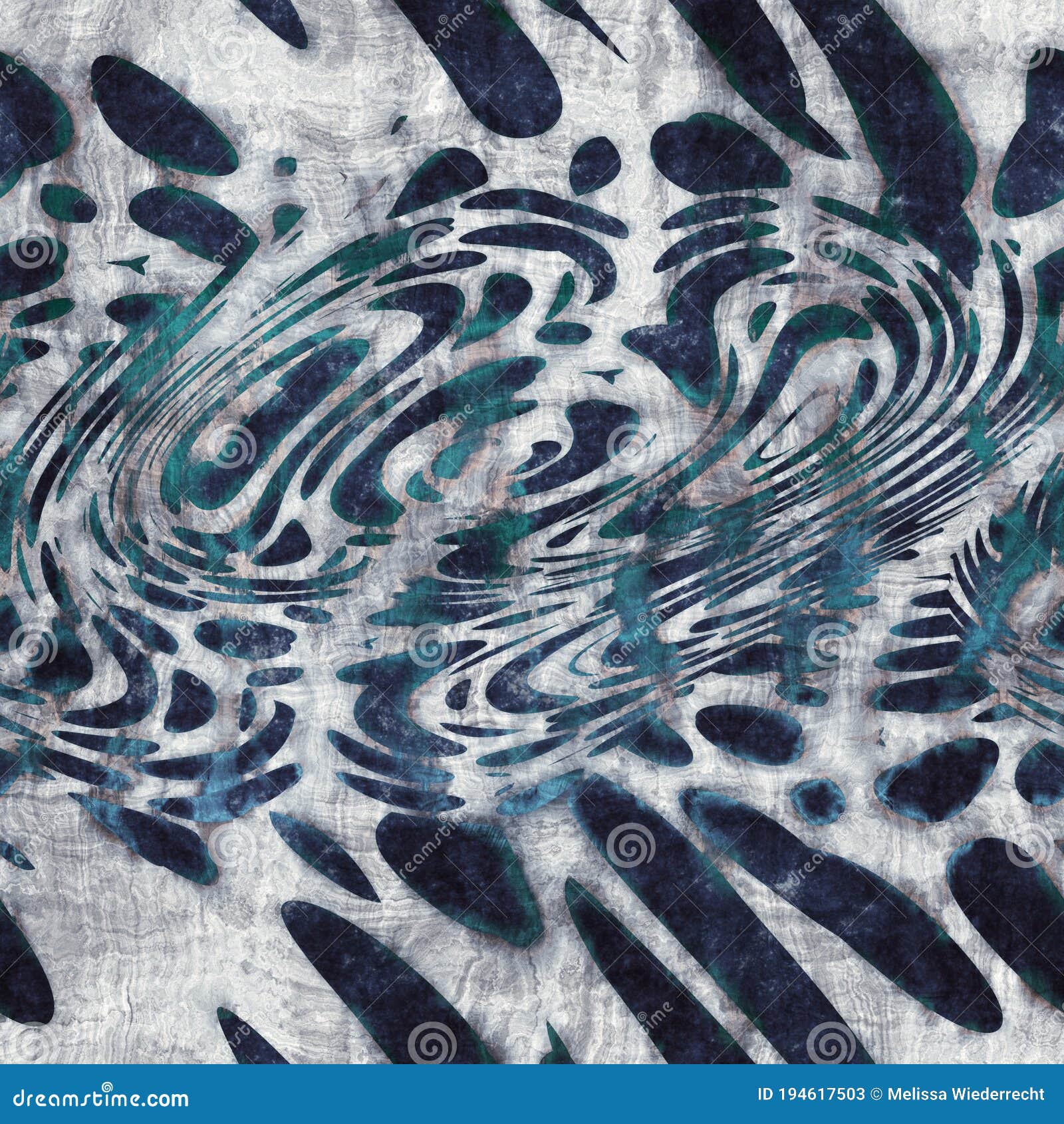 Blue, Turquoise, and Blue Textured Blobby Pattern Stock Image - Image ...