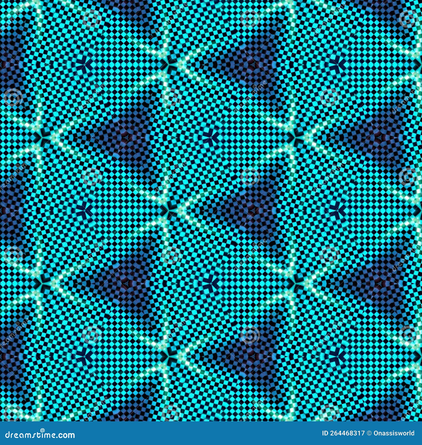 Blue Turquoise Checkers Abstract Background Shapes and Blurs Stock ...