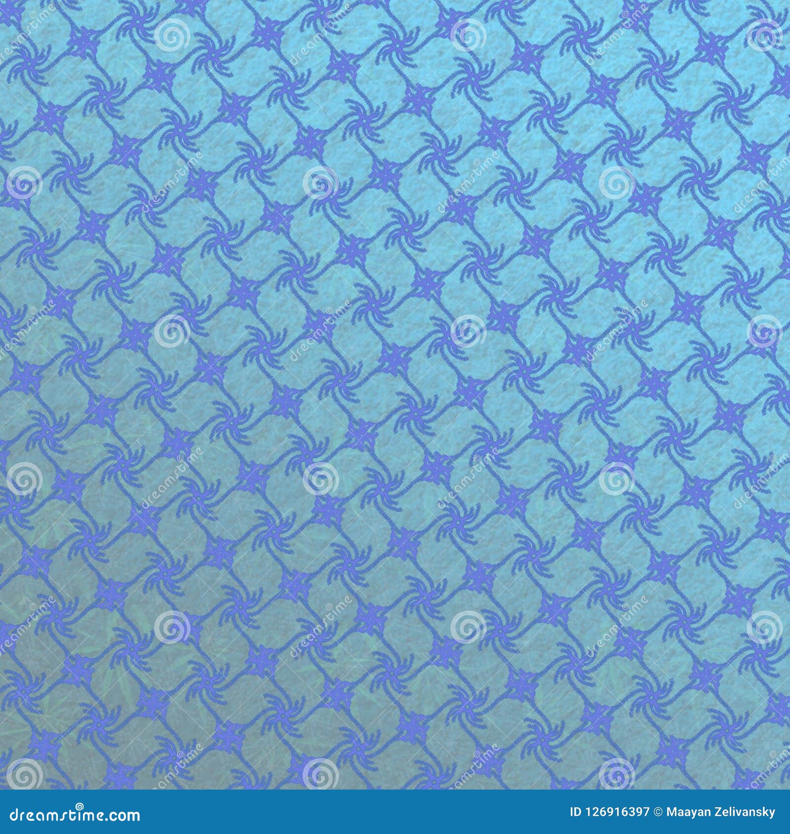 Blue and Turquoise Pattern Illustration Stock Illustration ...