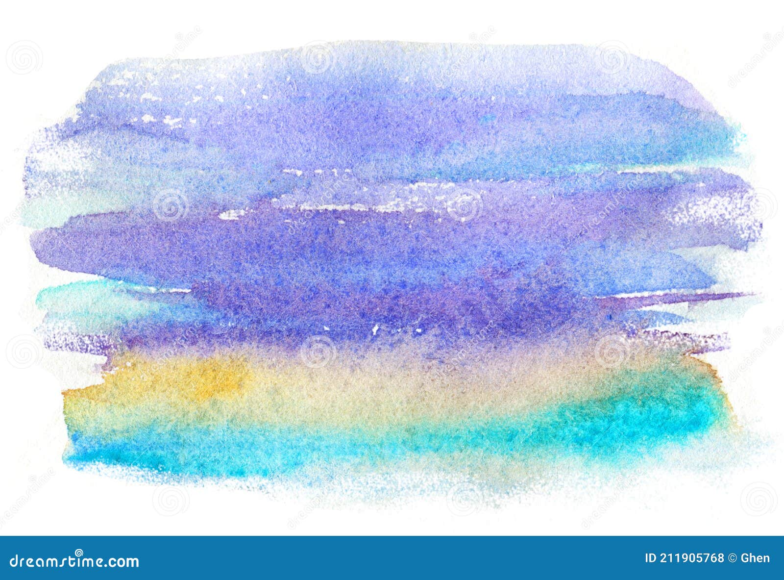 Violet Abstract Watercolor Painting Textured On White Paper Back ...