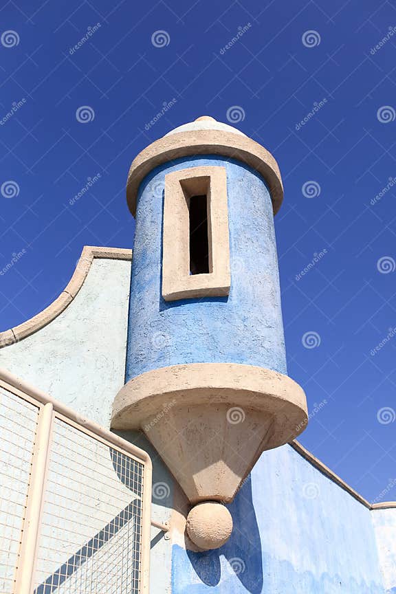 Blue turret stock photo. Image of blue, travel, rhodes - 26892608