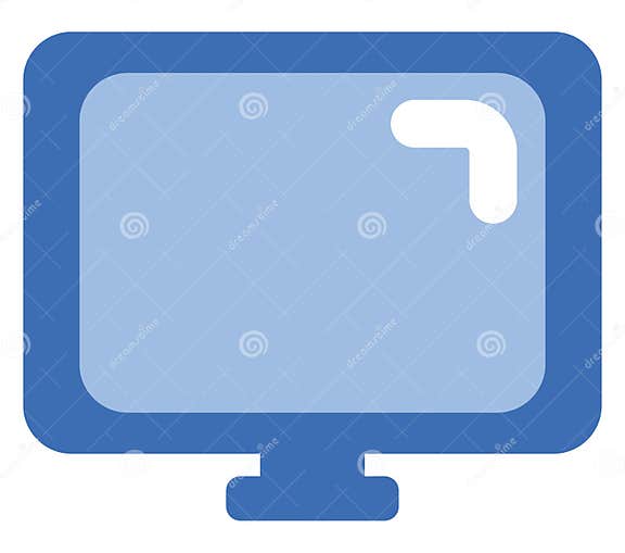 Blue TV, icon stock vector. Illustration of background - 261069241