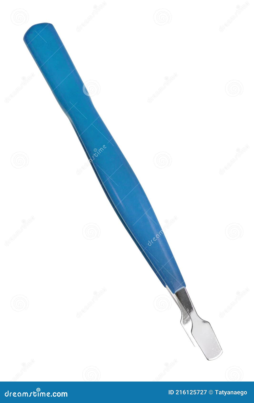 Blue tweezers isolated stock image. Image of medicine - 216125727