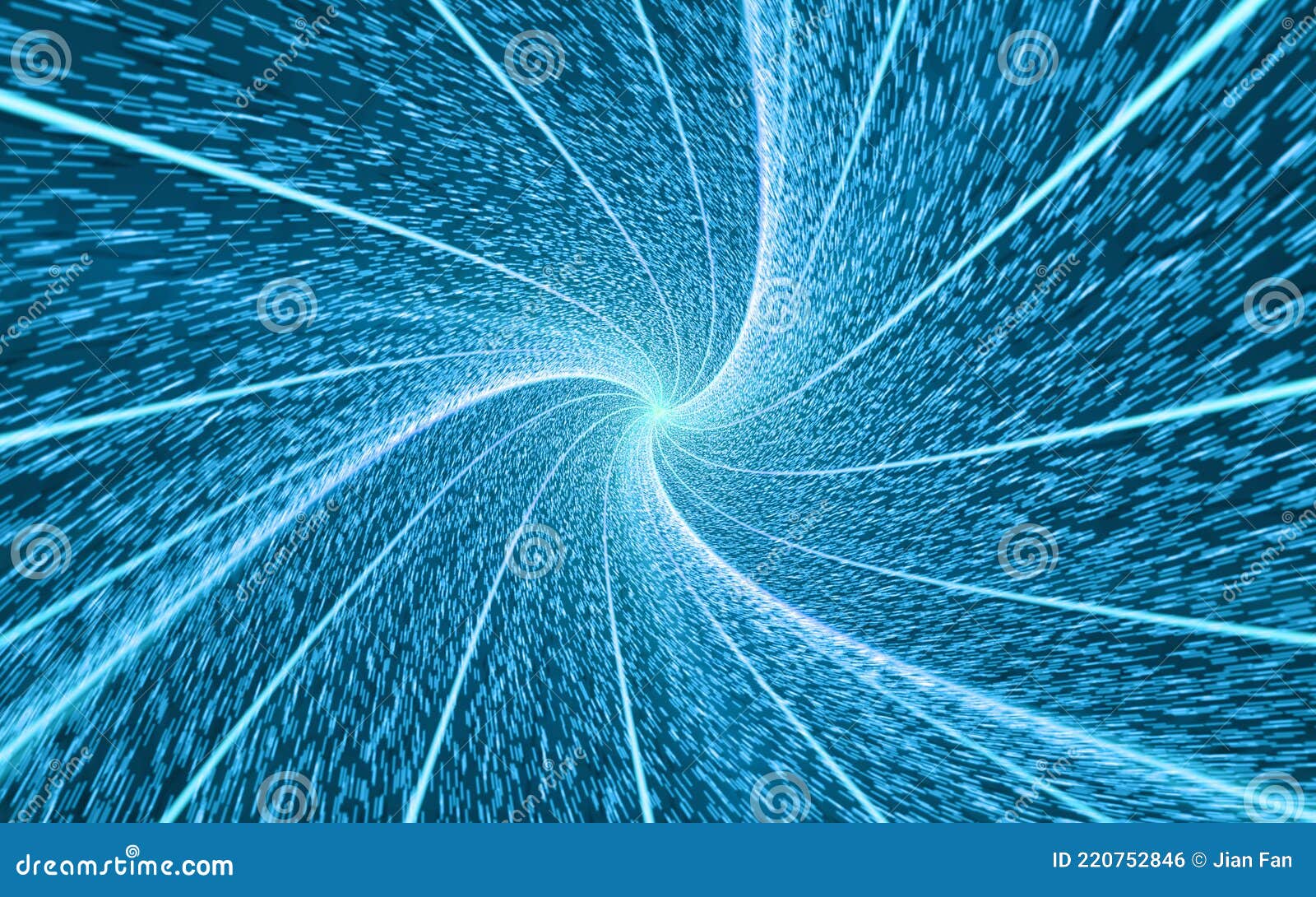 Blue Twist Cubes with Blue Background, 3d Rendering Stock Illustration ...