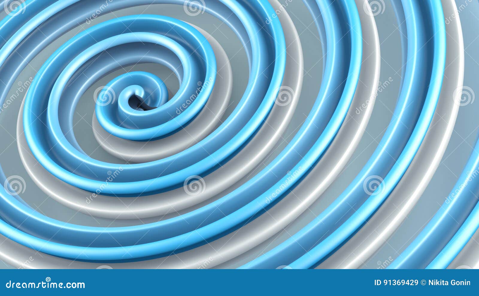 Blue twisted 3D shape stock illustration. Illustration of modern - 91369429
