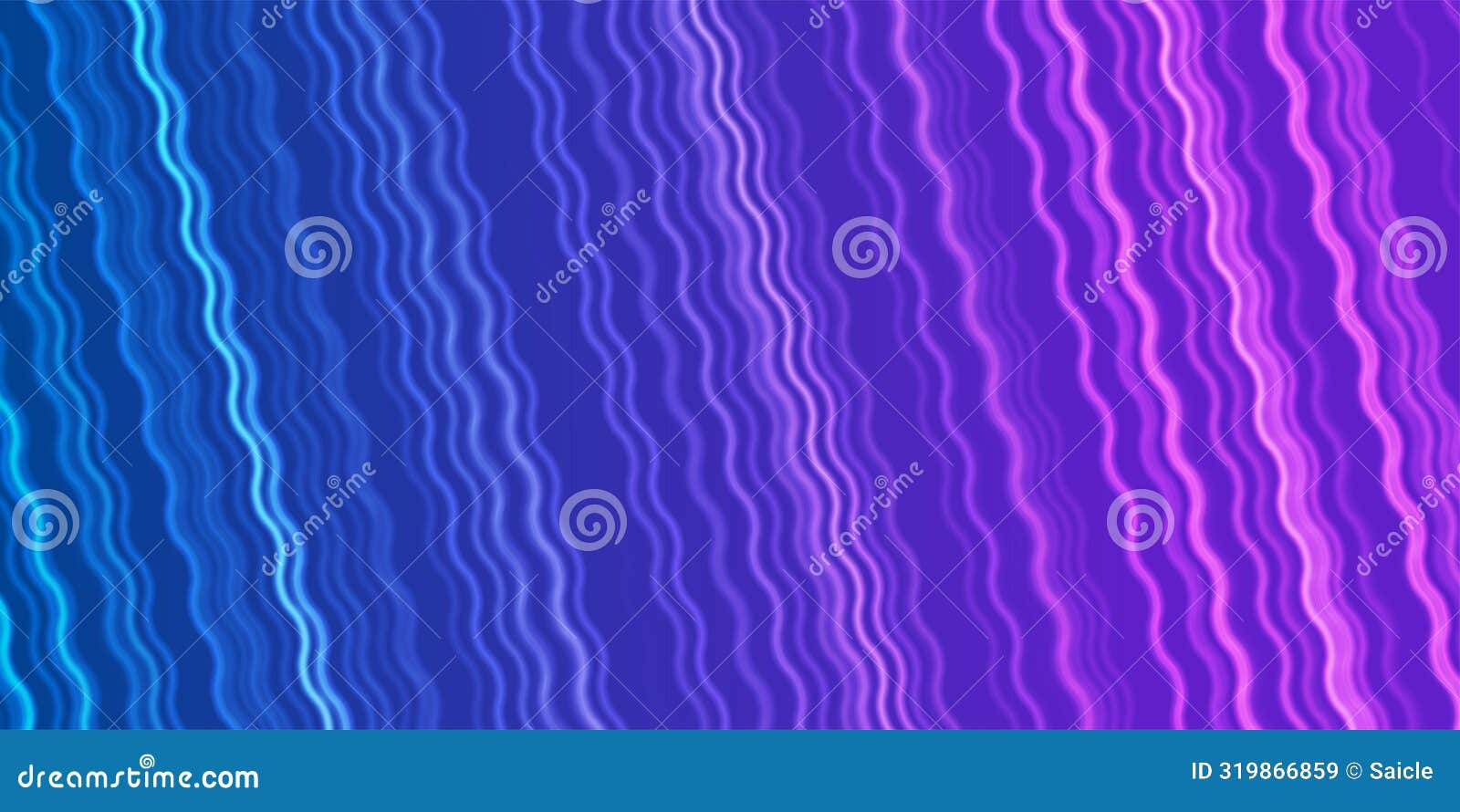 Blue Ultraviolet Glowing Wavy Lines Technology Futuristic Background ...