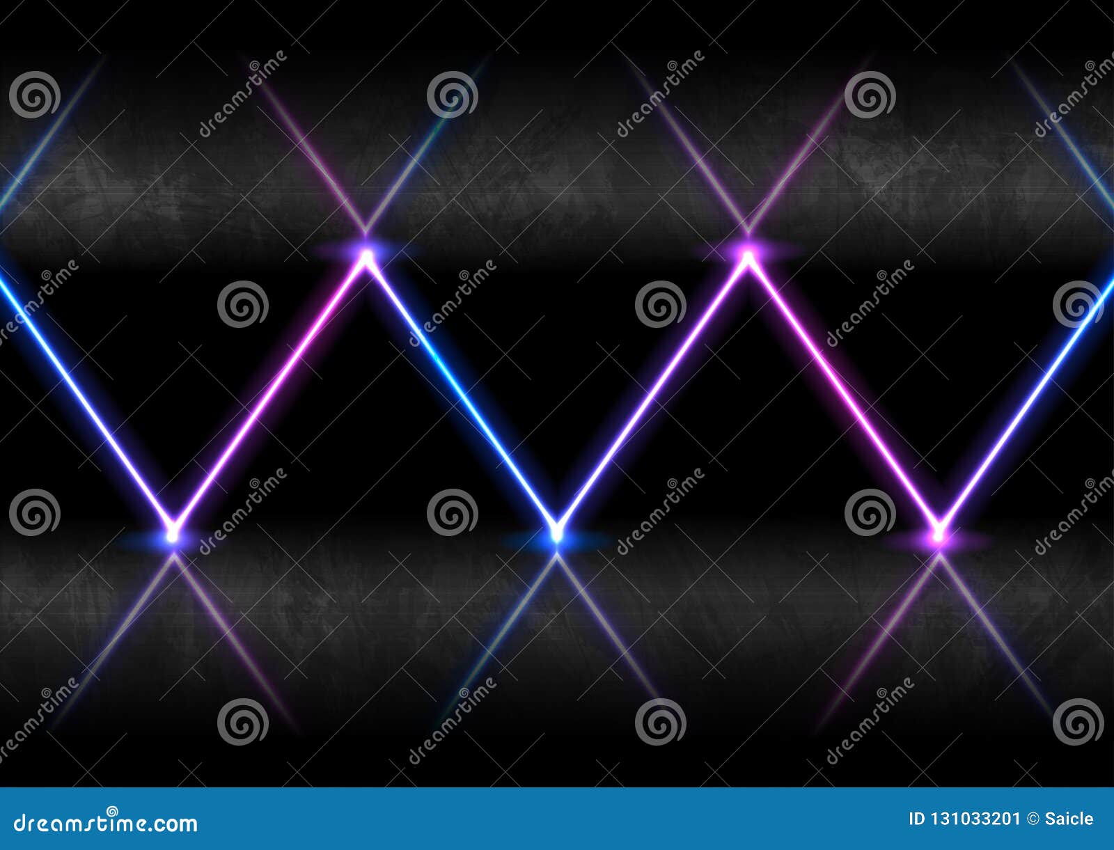 Blue Ultraviolet Neon Laser Rays Abstract Banner Stock Vector ...