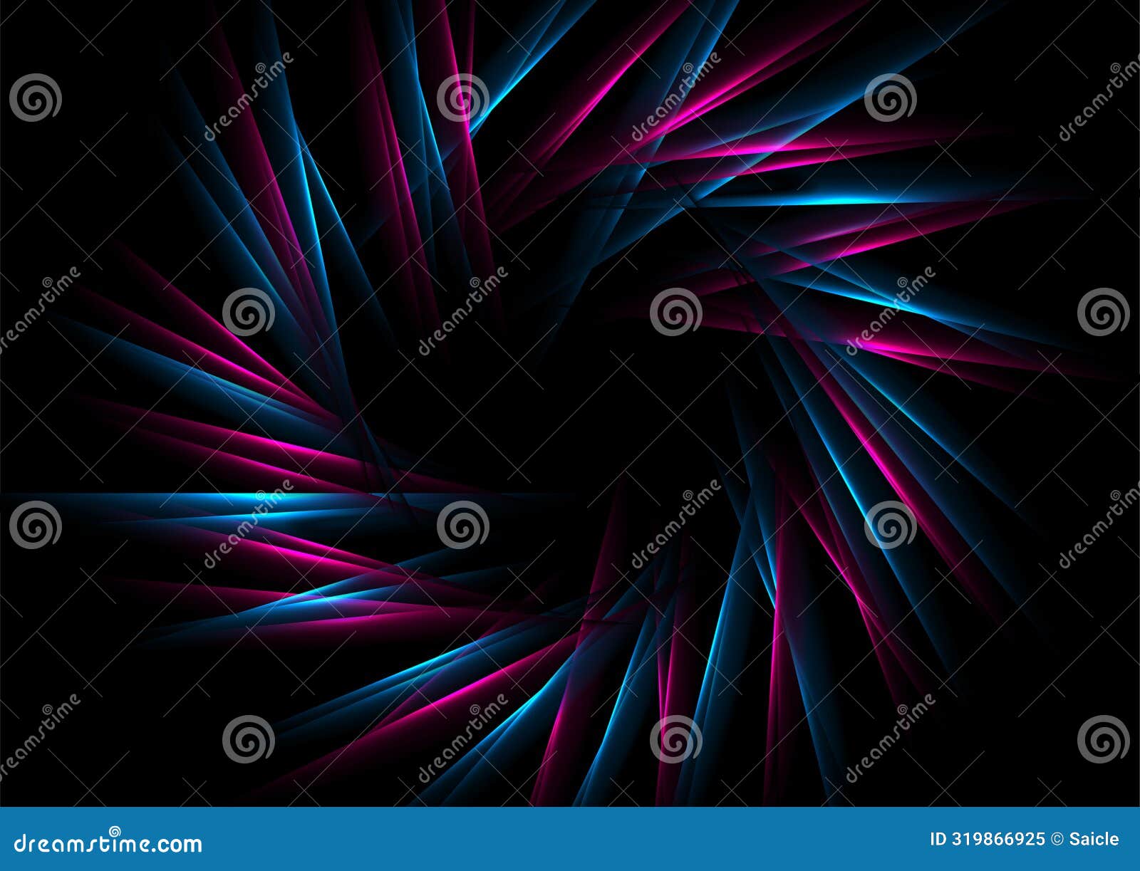 Blue Ultraviolet Neon Round Laser Rays Abstract Tech Background Stock ...