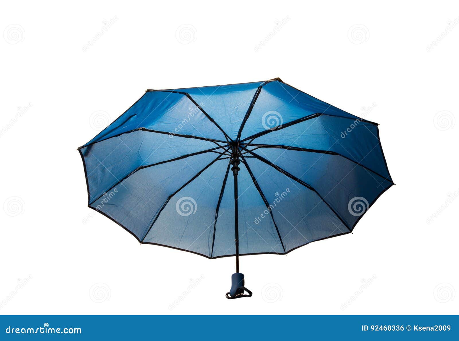 Blue umbrella isolated stock photo. Image of clipping - 92468336