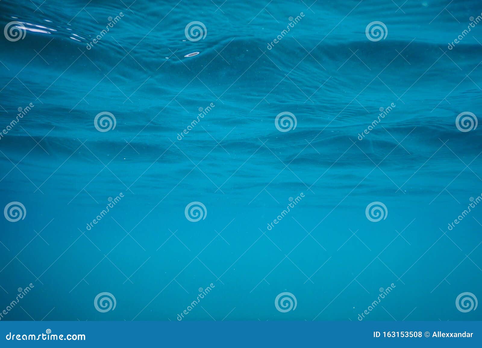 Blue Underwater Surface and Ripples, Underwater Sun Rays Background ...