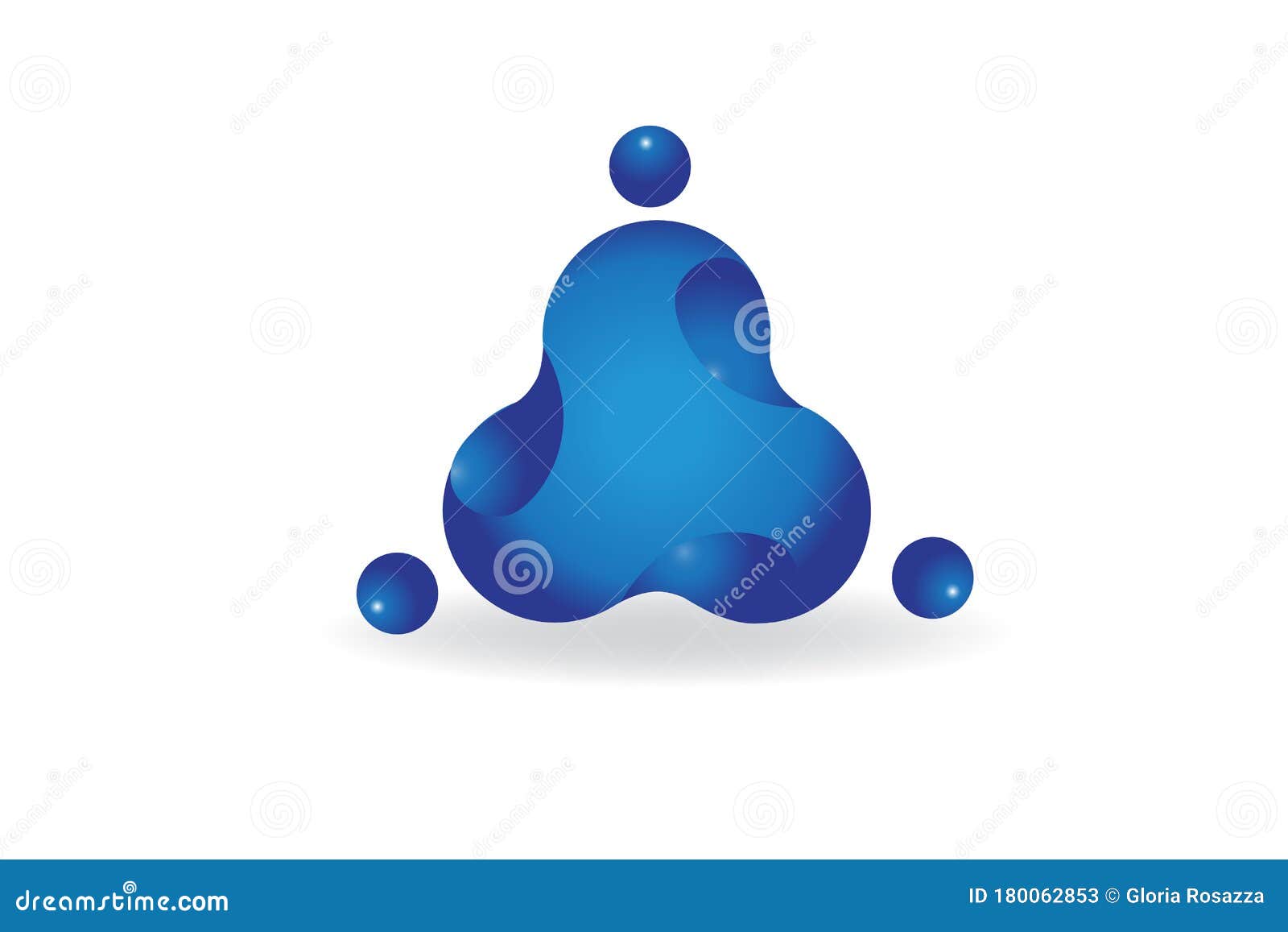 Blue Unity Teamwork Business People Logo Vector Stock Vector ...