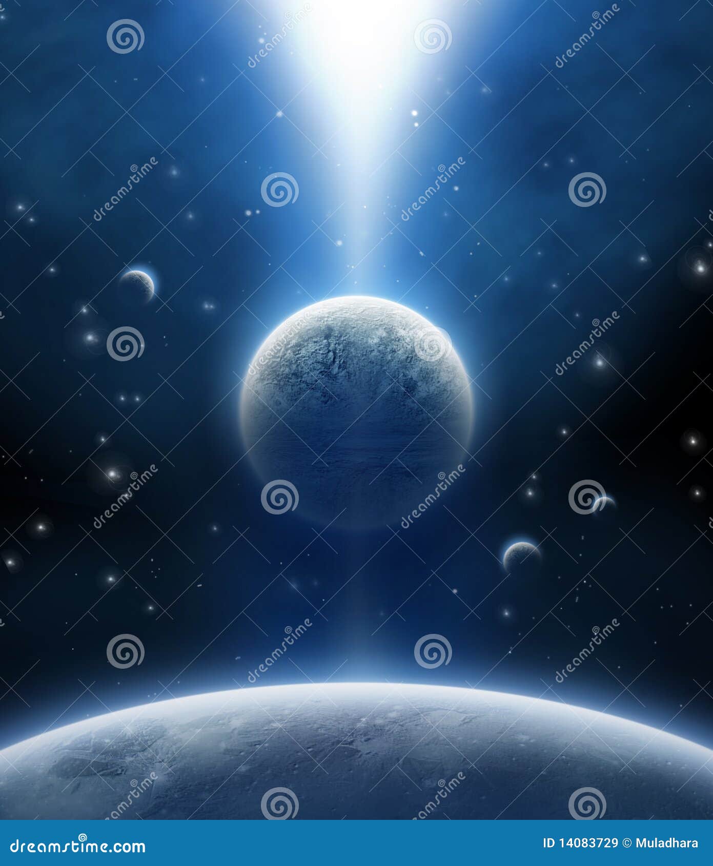 Blue Universe stock illustration. Illustration of nature - 14083729