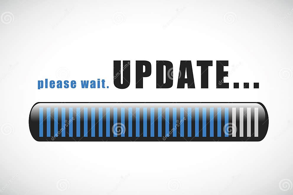 Blue Update Software Please Wait Stock Vector - Illustration of ...