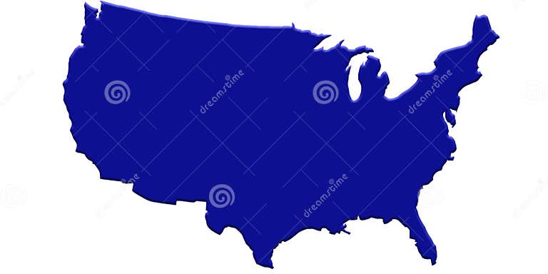 Blue US map stock illustration. Illustration of fourth - 81648750