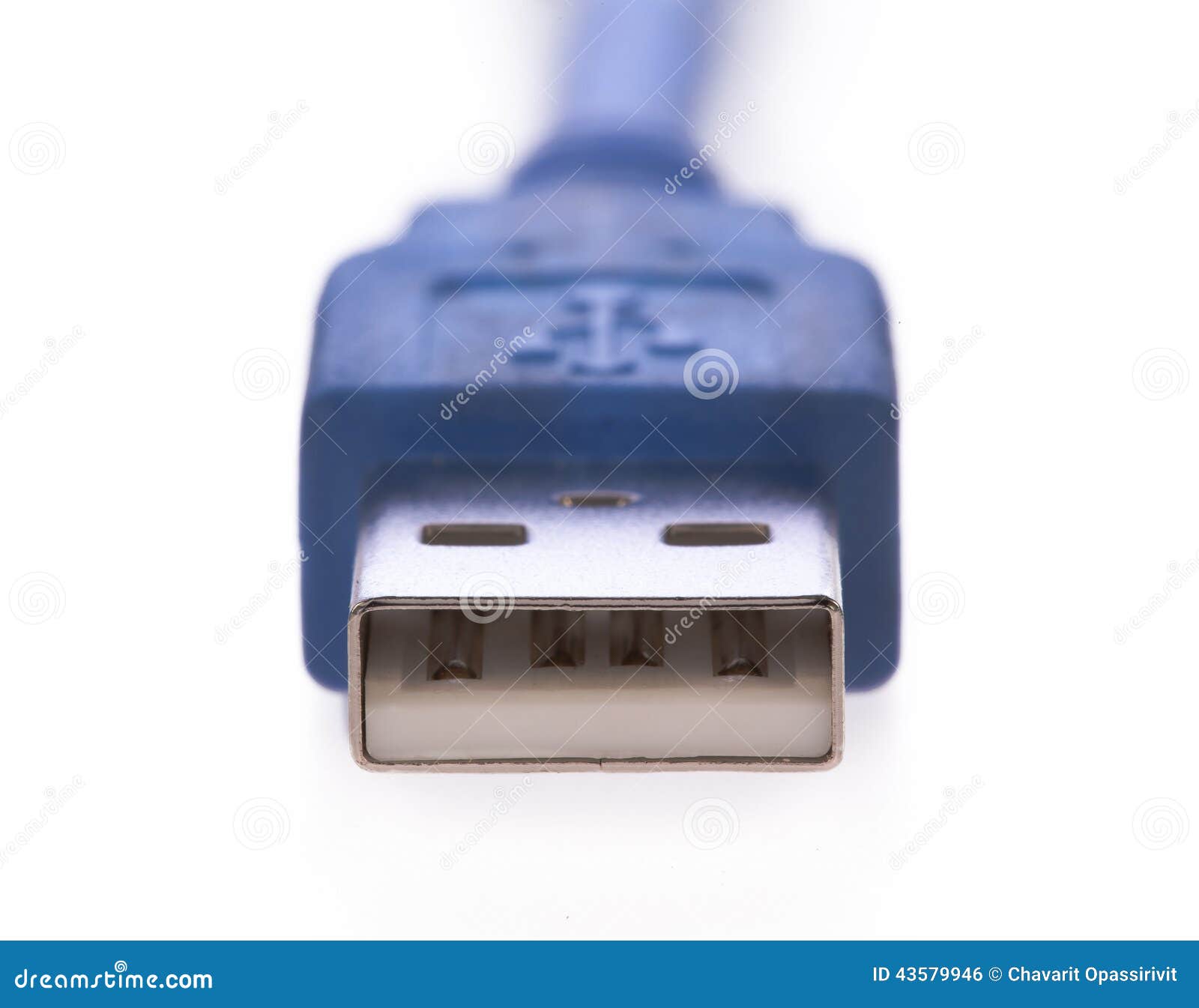 Blue USB cable stock photo. Image of internet, medium - 43579946