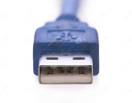 Blue USB cable stock photo. Image of internet, medium - 43579946