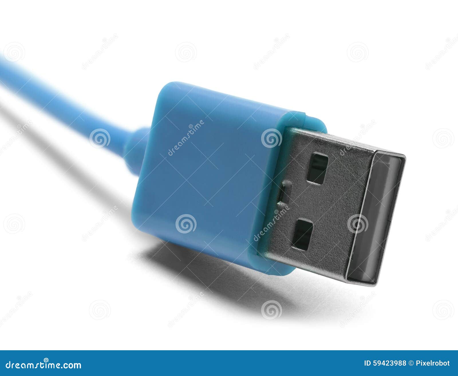 Blue USB Cable stock photo. Image of plug, object, plastic - 59423988