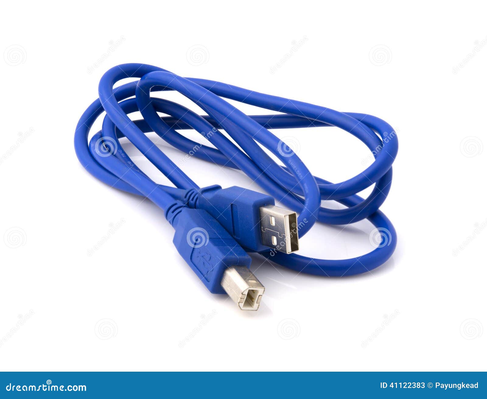 Blue USB cable stock image. Image of device, cable, peripheral - 41122383