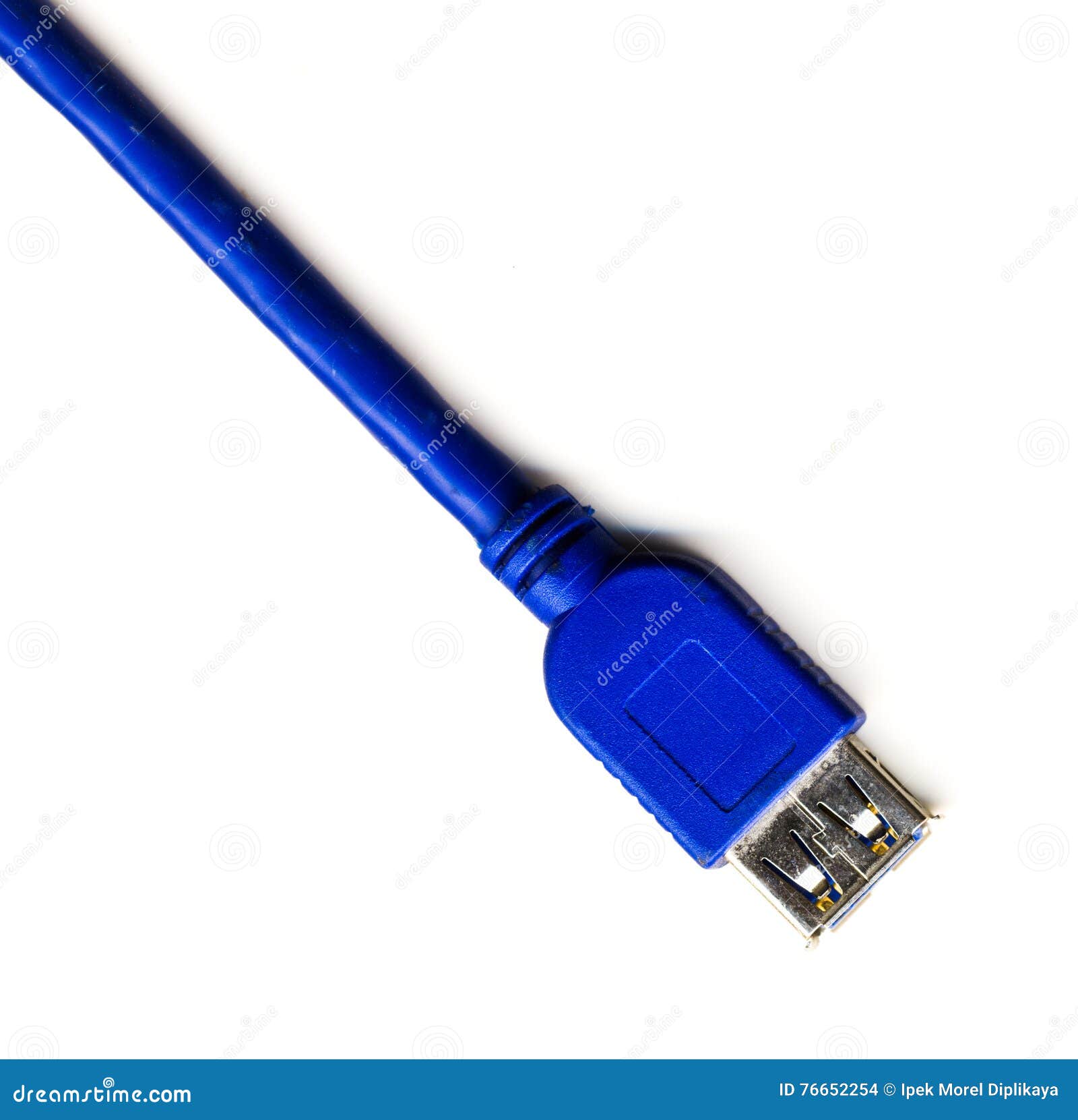 Blue USB 3.0 Cable stock photo. Image of transmit, blue - 76652254