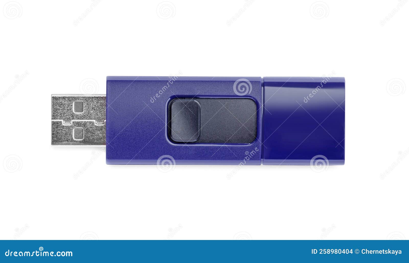 Blue Usb Flash Drive Isolated on White Stock Photo - Image of drive ...