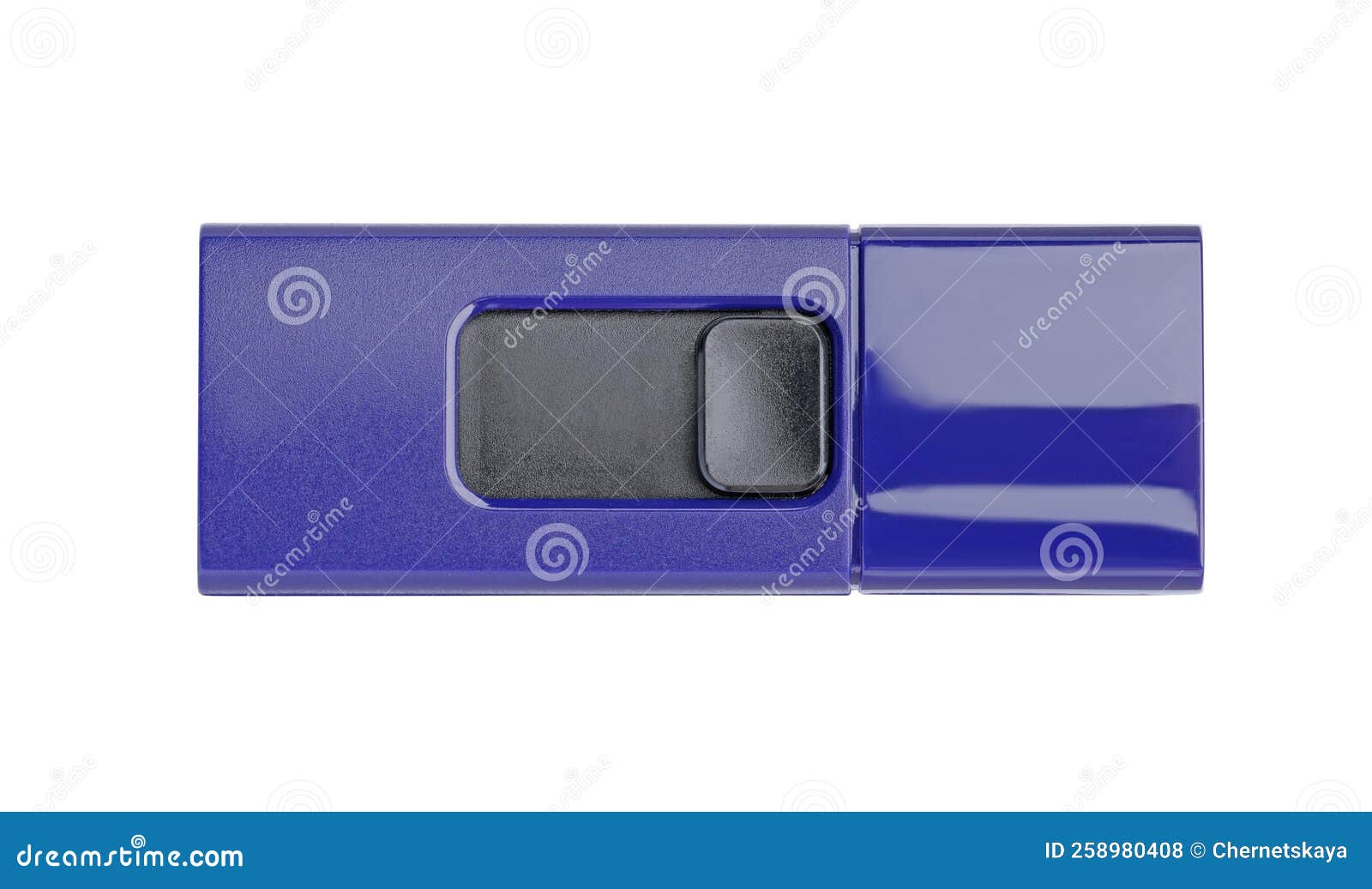 Blue Usb Flash Drive Isolated on White Stock Photo - Image of drive ...