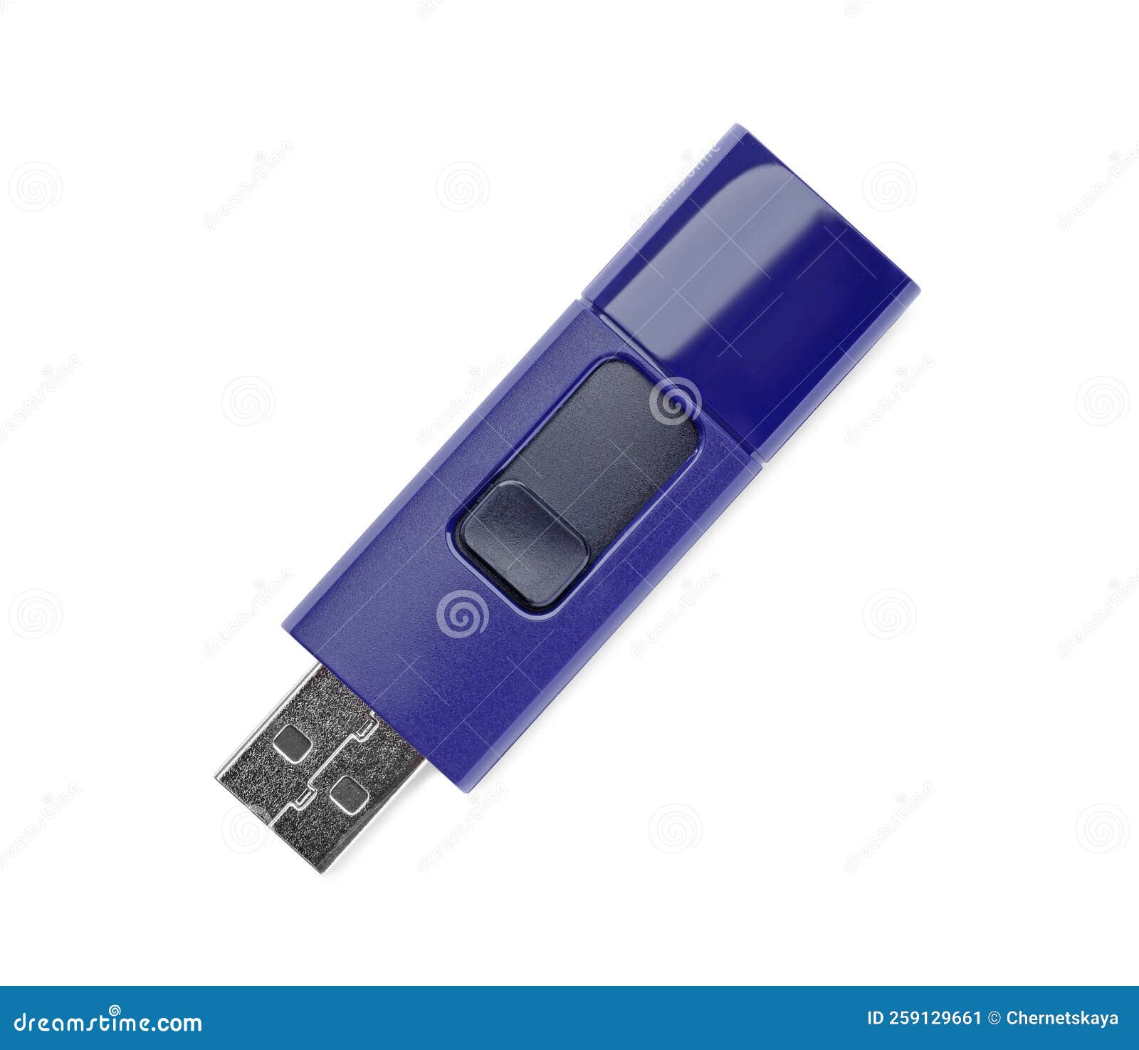 Blue Usb Flash Drive Isolated on White Stock Image - Image of computer ...