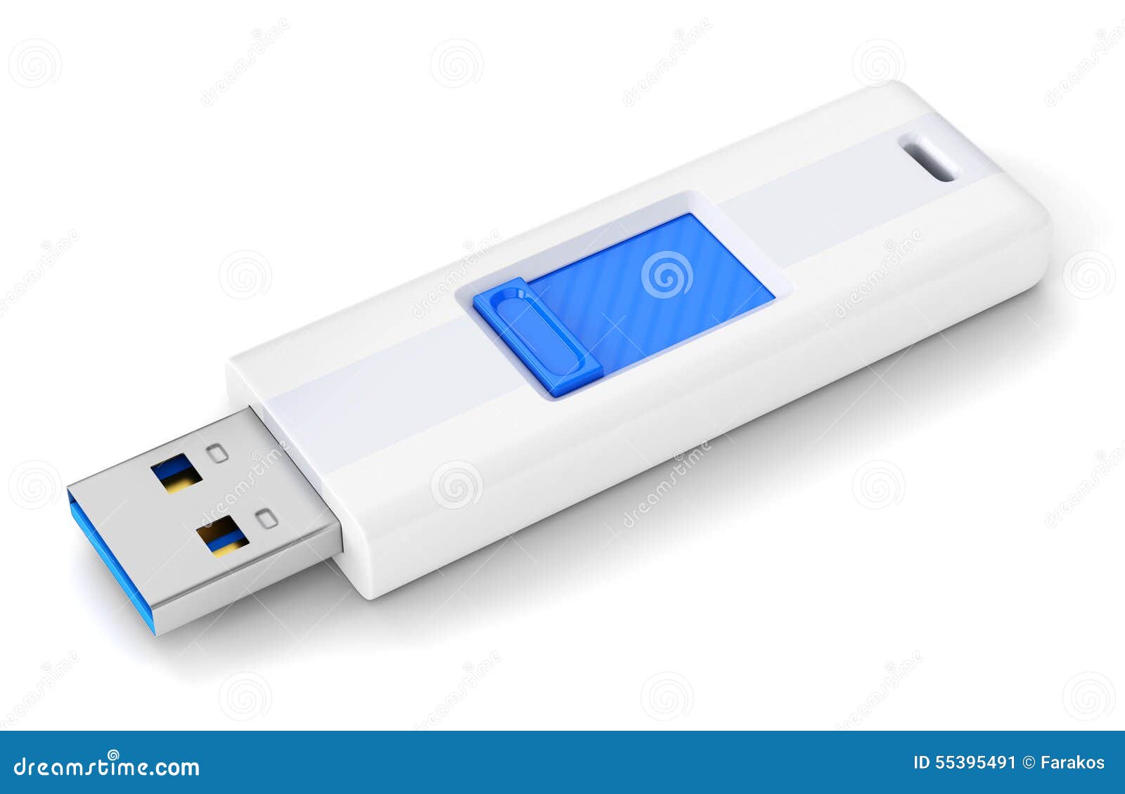 Blue usb flash drive stock illustration. Illustration of disk - 55395491