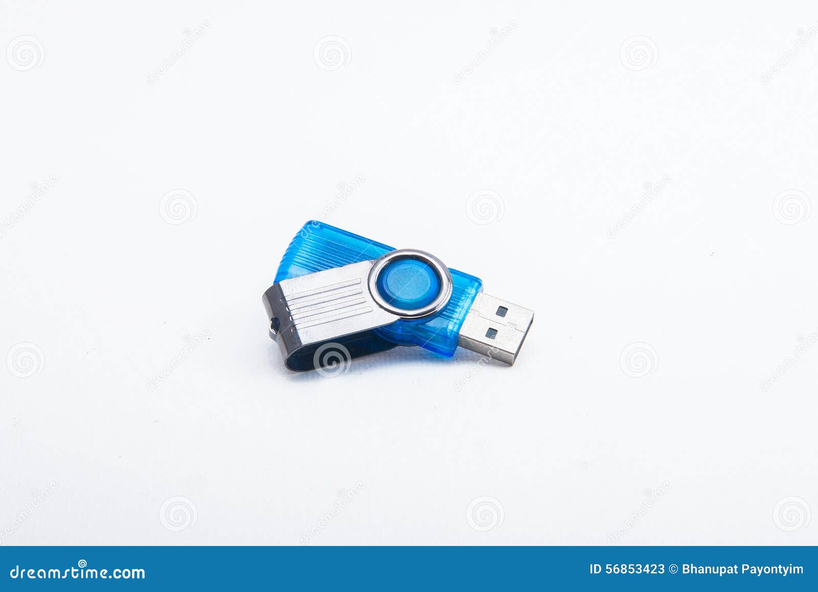 Blue usb flash drive stock image. Image of clouds, disk - 56853423