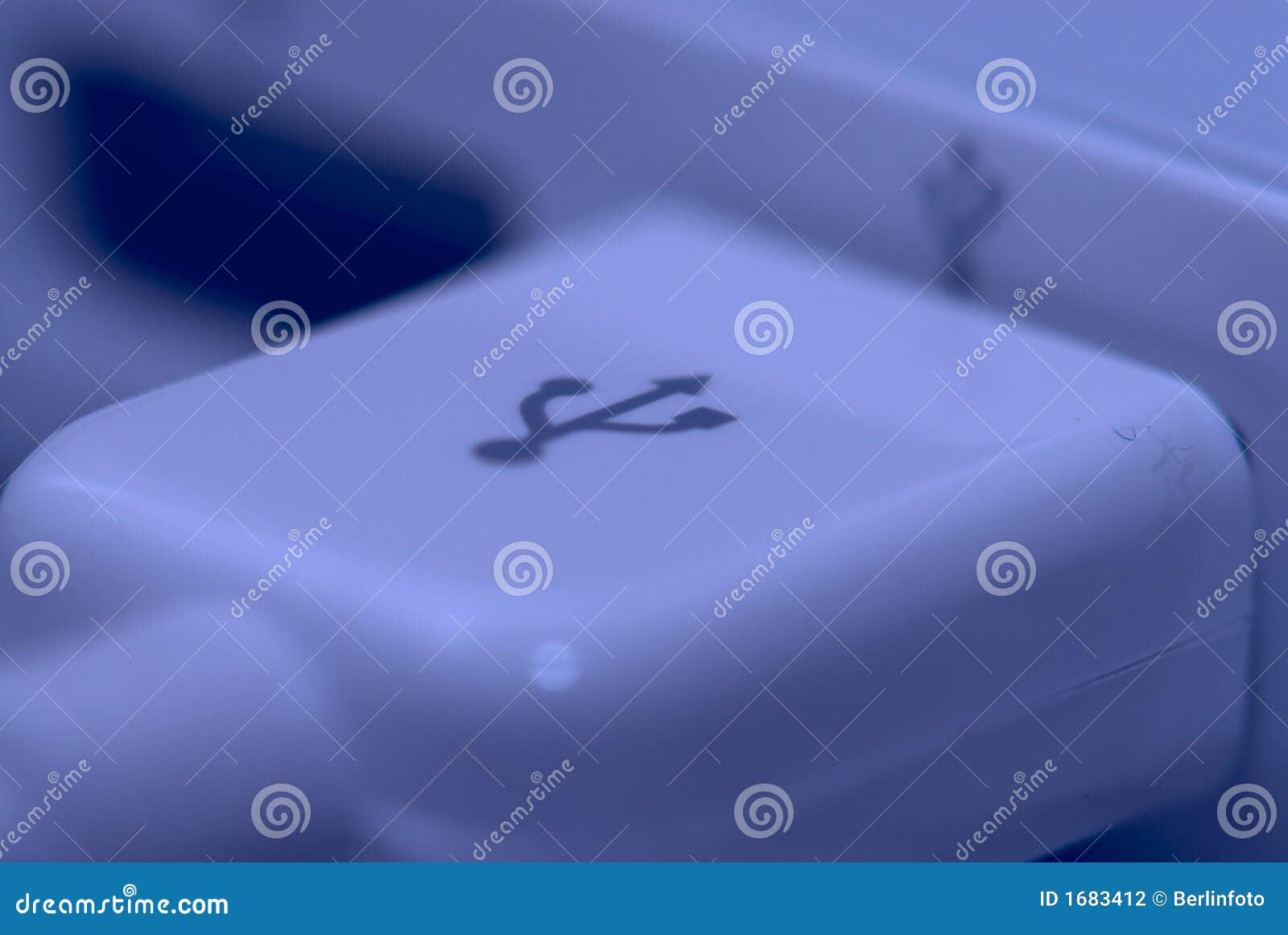 Blue usb plug stock photo. Image of ecommerce, controls - 1683412